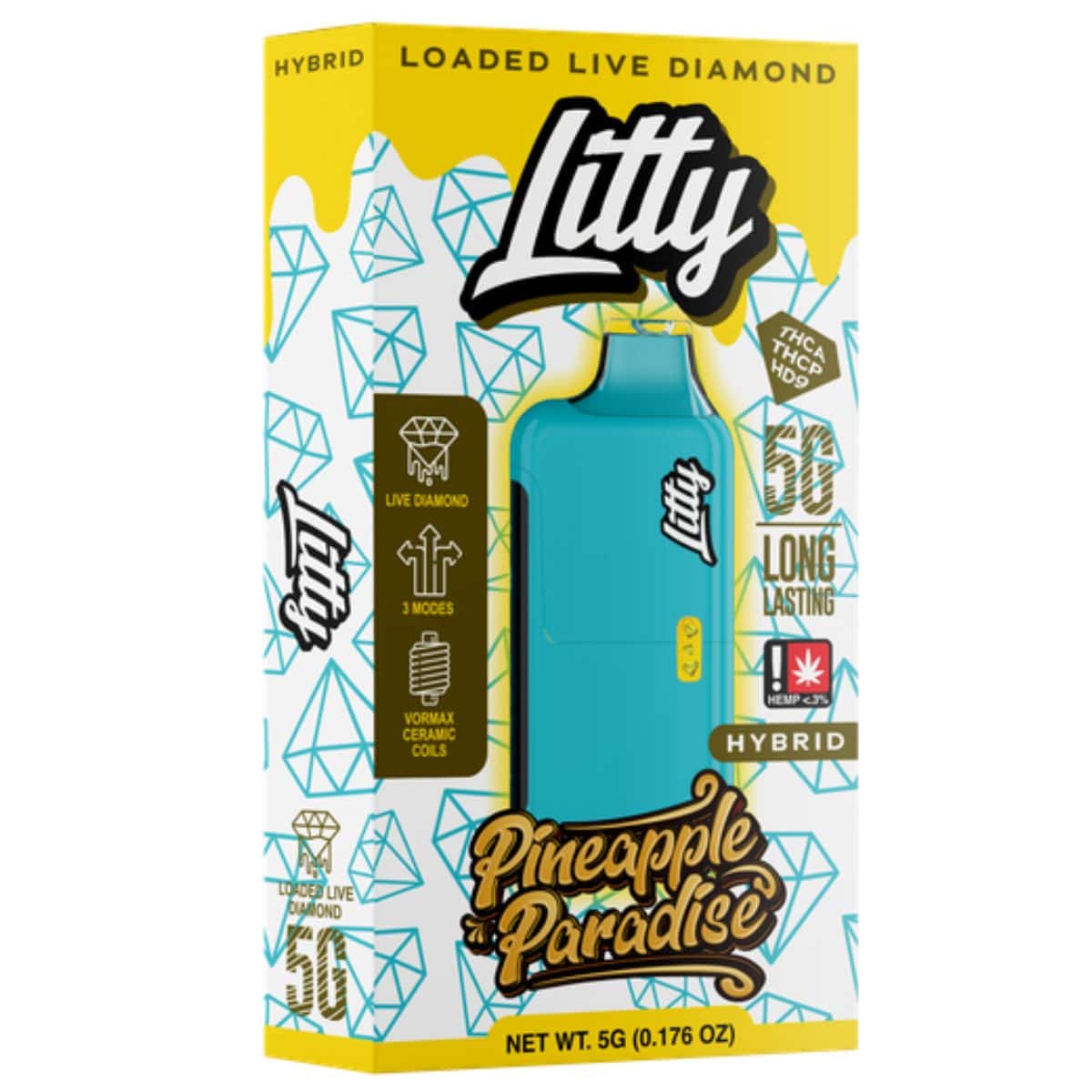 Litty Loaded Diamonds THCa Disposable Vape Pen 5g | 8 Strains | alt ...