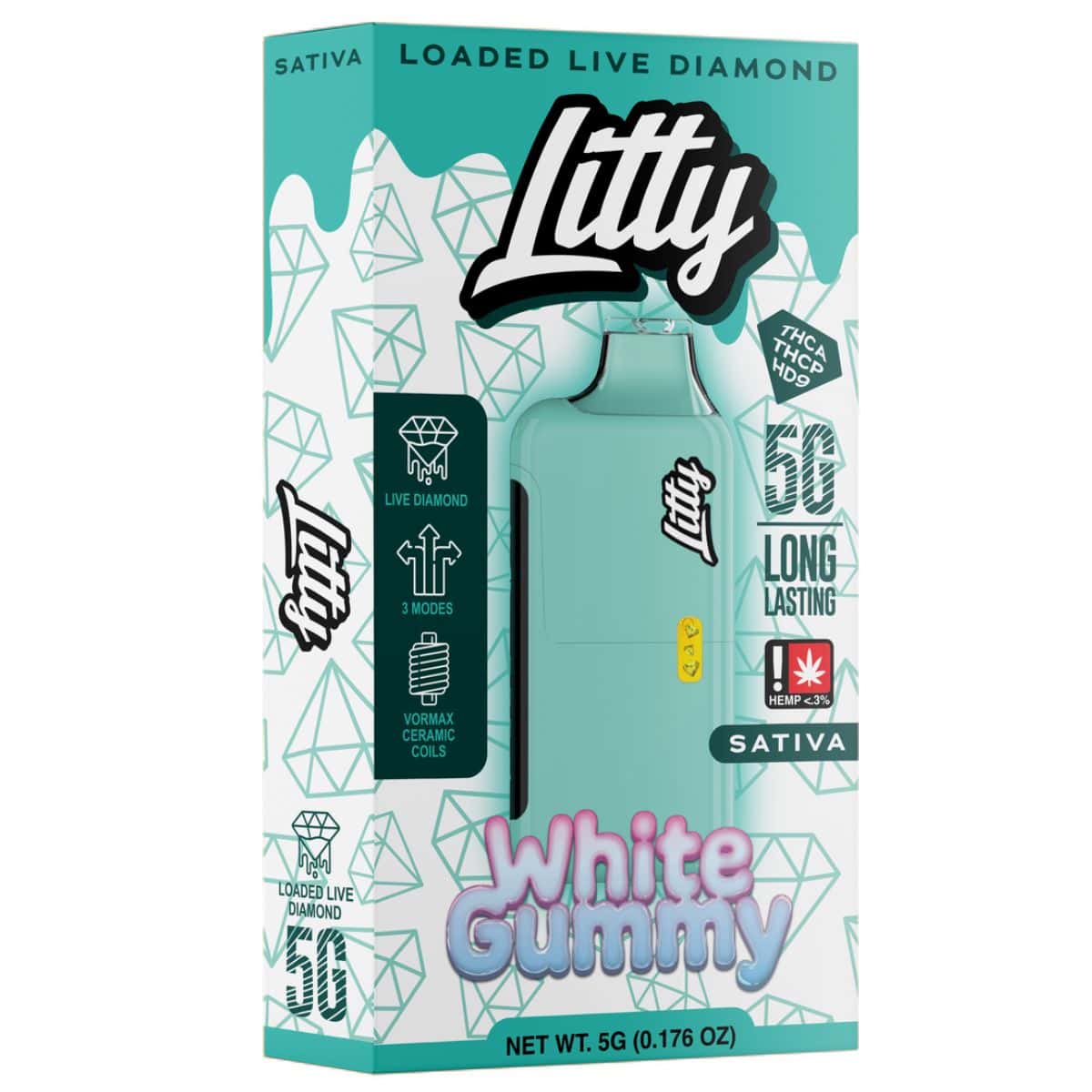 Litty Loaded Diamonds THCa Disposable Vape Pen 5g | 8 Strains | alt ...